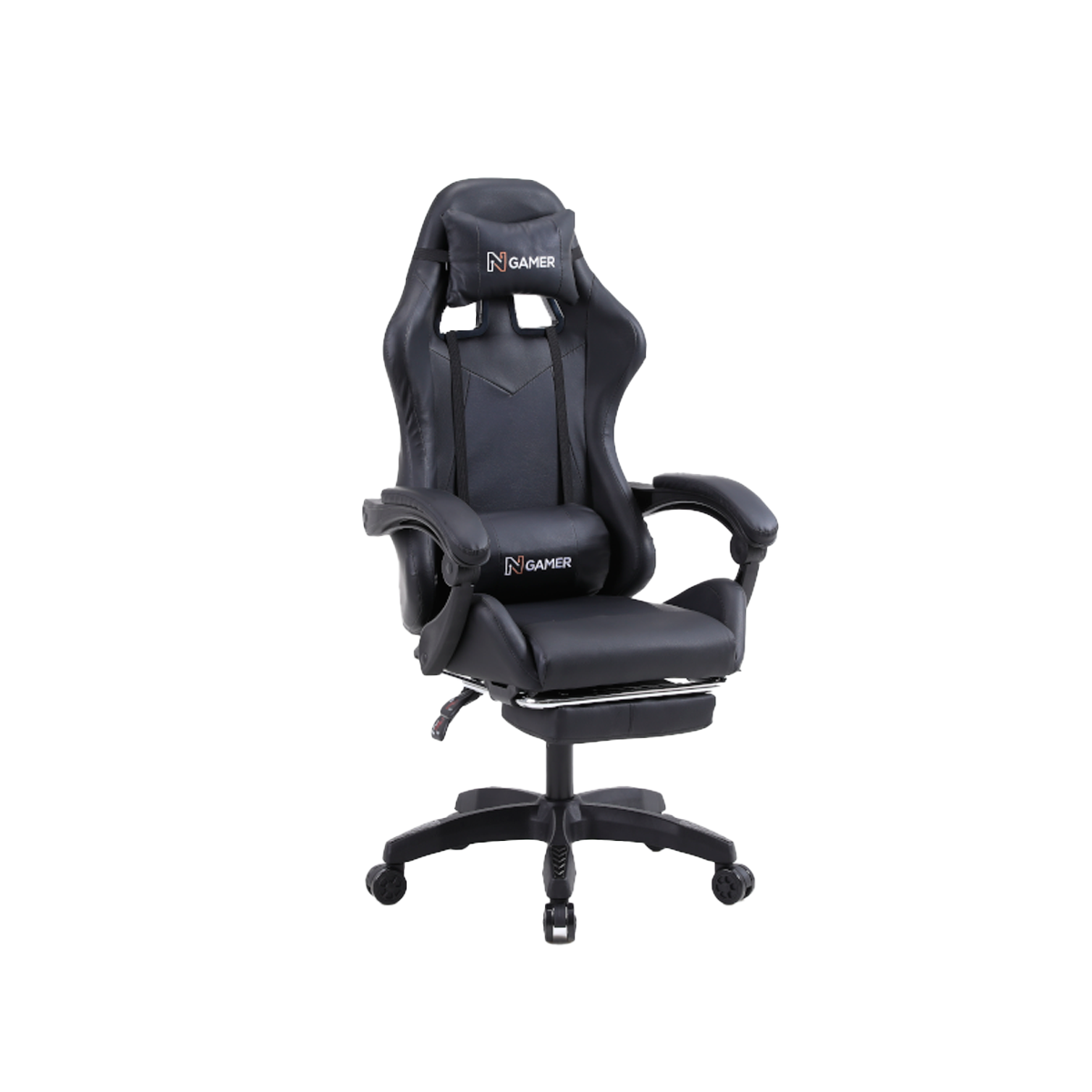 Silla Gamer Nenotech Negra con reposa pies